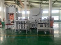 China WHITE ABD ORANGE C Frame Hydraulic Press Aluminum Foil Container Machine Automatic Wrapping Method for sale