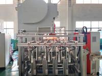 China WHITE ABD ORANGE C Frame Hydraulic Press Aluminum Foil Container Machine Automatic Wrapping Method for sale