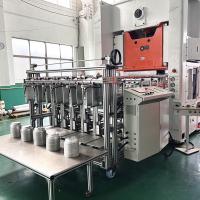 China Automatic 4~6 Cavities Aluminum Foil Tray Making Machine Mitsubishi PLC Controlled for sale