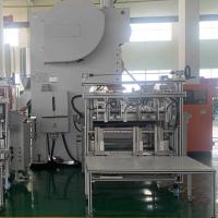 China Maximum Foil Passage 950mm Range Of 3 Cavity Aluminum Foil Tray Making Machine for sale