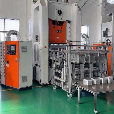 China Driven By SIEMENS Motor Aluminium Foil Plate Making Machine with 80Ton Pressure for sale