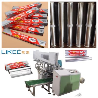 China LKWD-450 House Aluminum Foil Rewinding Automatic Machine 6 Shafts Auto Changing for sale
