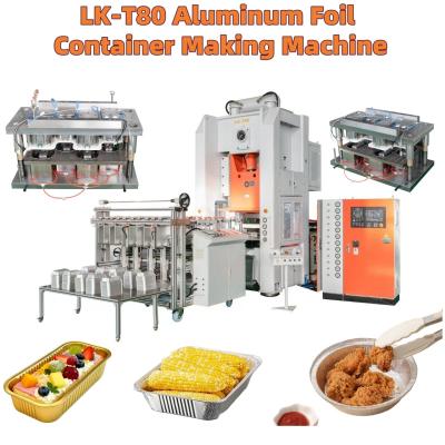 China T80 Environmental Protection Rectangular Aluminum Foil Container Full Size Barbecue Pan Machine for sale