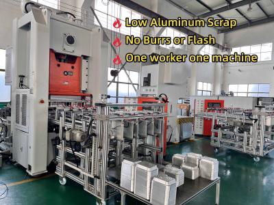 China LK-T80 Aluminum Foil Making Machine with 80ton Press Capacity, Mitsubishi PLC Control, and 12000pcs/hour Output for sale