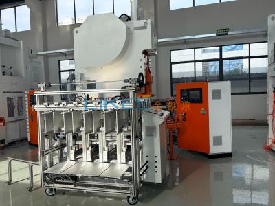China 63 Ton Small Aluminium Foil Container Making Machine 3 Cavities C Frame Press For Small Medium Food Container Factory for sale