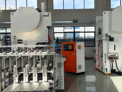 China 63 Tons Press Capacity Aluminium Food Container Machine with 35-70 Strokes/Min and 9,000-12,000 Pieces/Hour Output for sale