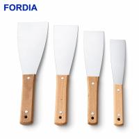 China Offset Printing Stainless Steel Ink Knife With Wooden Handle for sale