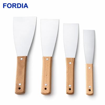 China Offset Printing Stainless Steel Ink Knife With Wooden Handle for sale