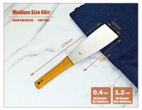 China Offset Printing Stainless Steel Ink Knife With Wooden Handle for sale