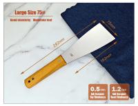 China Offset Printing Stainless Steel Ink Knife With Wooden Handle for sale