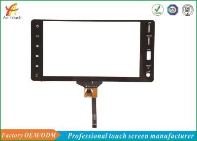 China 8 Inch Waterproof Capacitive Touch Panel Screen G+G High Resolution 10 Point Touch for Car Navigator for sale