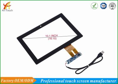 China 10.1 Inch Multi Touch Screen Overlay Kit G+G 6H Hardness USB Plug and Play for sale