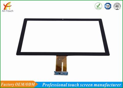 China 27 Inch Capacitive Touch Screen Overlay , Transparent Glass Touch Screen Panel for sale