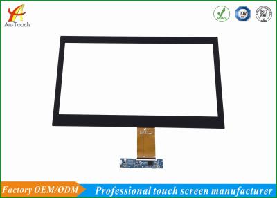 China 14 Inch Waterproof Touch Panel Glass G+G Multi Touch Screen Overlay Kit USB IIC RS232 for sale