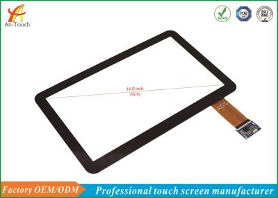China 14 Inch Capacitive Multi Touch Panel USB 10 Points Touch G+G Anti Interference for sale