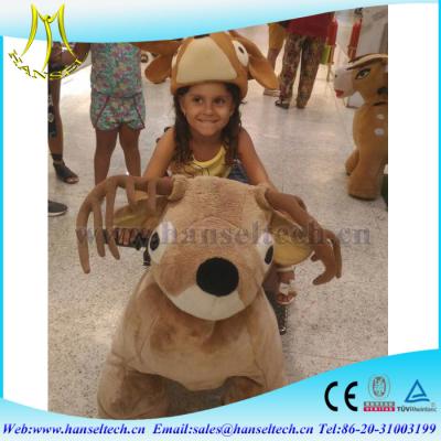 China Hansel motorized plush animals and amusement electric kiddie rides for shopping mall for sale