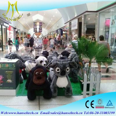 China Hansel kiddie animal  rides  and fun stuffed animal scooter for sale for sale