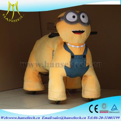 China Hansel Guangzhou hot sale coin operated zippy ride battery operated plush animal scooters for sale