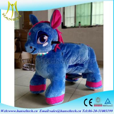 China Hansel stuffed coin operated animal rides electric furry ride on animals for mall for sale