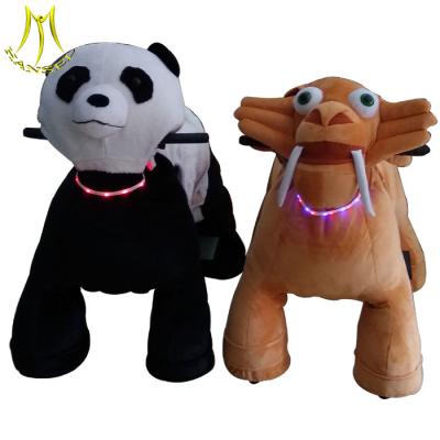 China Hansel coin operated kids rides for sale and stuffed animal ride with plush motorized animal made in china for sale