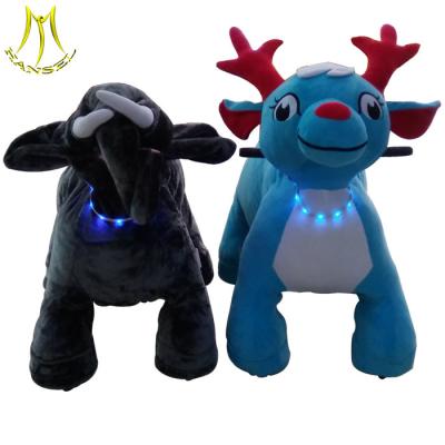 China Hansel cheap amusement rides and 24 volt ride on animal scooter with battery operated ride animals for sale