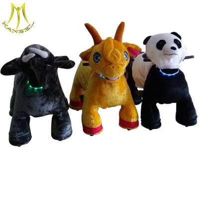 China Hansel plush motorized animals and electric ride on horse toy with ride on animals in shopping mall for sale