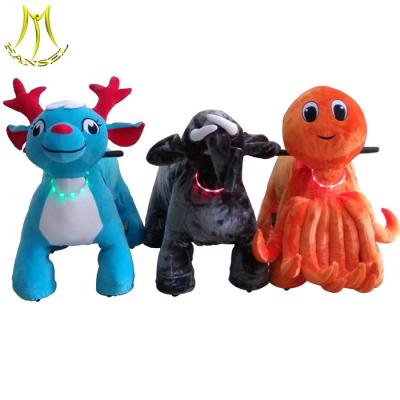 China Hansel plush motorized animal and unicorn ride on animal made in china with robot animals scooter for sale