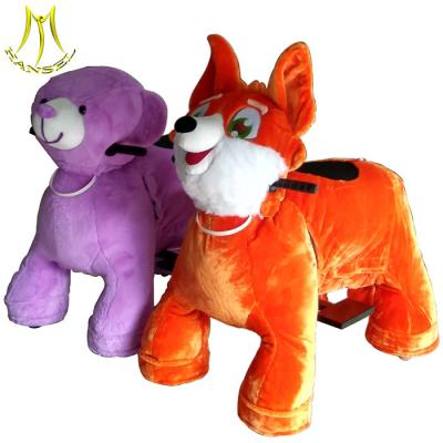 China Hansel electric walking animals  and plush motorized animas wholesale ride on battery operated kids baby car for sale