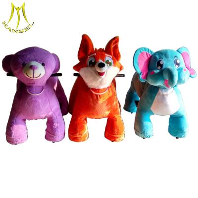 China Hansel animal children rides and animal plush ride scooter with kids ride on electric cars toy for wholesale for sale