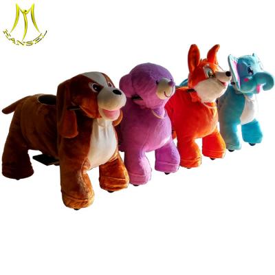 China Hansel 2018 zoo animal scooter made in china and rideable horse toys with plush ride on animals for sale