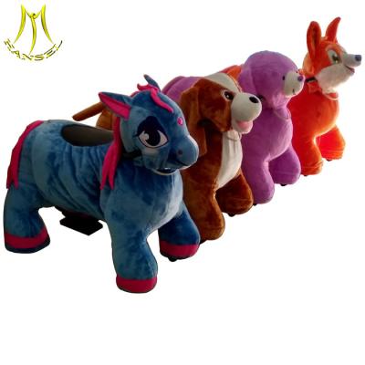 China Hansel kids animal scooter for mall and amusement rides manufacture with plush toys stuffed animals for sale