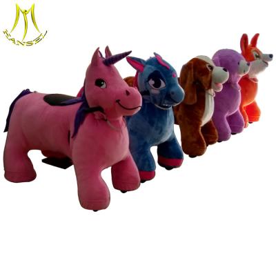 China Hansel animal scooter for baby and electric ride on animals with children ride on furry animals on wheels for sale