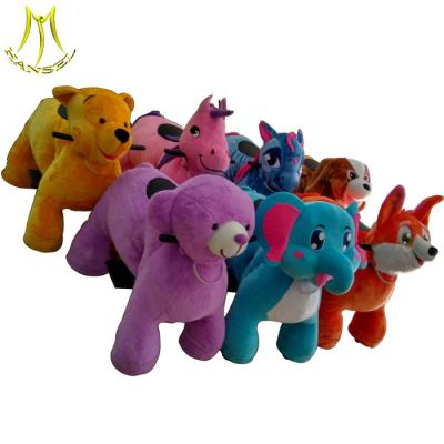 China Hansel horse animal scooter for kids and indoor kids amusement rides manufacture with plush motorized animals for sale