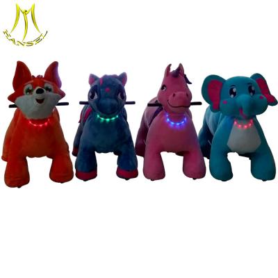 China Hansel plush riding motorized animals factory and walking animall rides with animal scooters in mall for sale