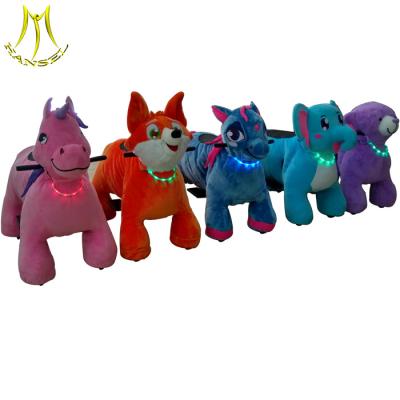 China Hansel walking animal ride unicorn and plush animal electric scooter with plush motorized animals for mall for sale