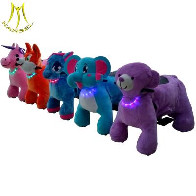 China Hansel ride on animal scooter and plush motorized riding animals with stuffed zoo animal scooter for sale