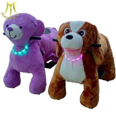 China Hansel kiddy ride coin operatd animal scooter and battery operated plush motorized riding animal with adult ride on toys for sale