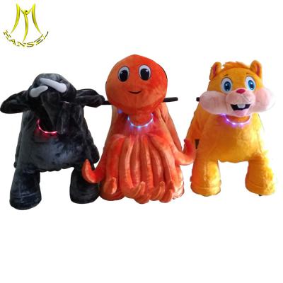 China Hansel 2018 factory the new designs China stuffed animals with wheels electric ride on car funfair rides for sale for sale