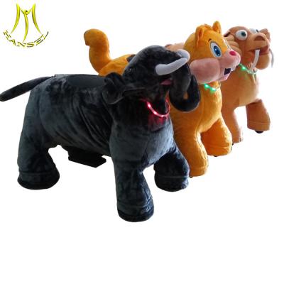 China Hansel children indoor zoo tube  indoor used plush toy electronic animal giant electric scooter for sale