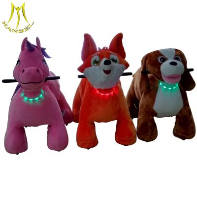China Hansel plush animal electric scooter for mall and plush riding toys motorized animals with dinosaur ride for children for sale