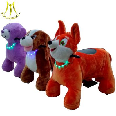 China Hansel plush unicorn electric ride for amll and motorized animal scooters with play happy wheels game for sale