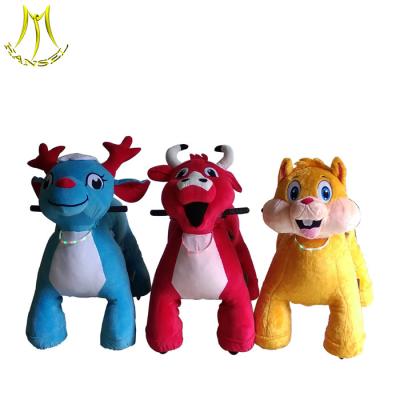 China Hansel children indoor rides game machines coin operated motorized animals kids electric ride on toy cars for sale