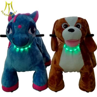 China Hansel plush electrical animal toy car for sale and rideable animal with panda animal scooters made in china for sale