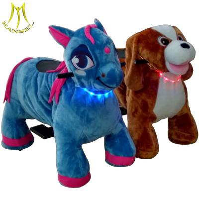China Hansel motorized animals plush scooter and animal scooter battery charger with child animal toy ride for mall for sale