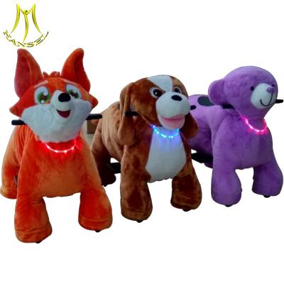 China Hansel arcade plush animals made in china and plush toy animal ride with stuffed animal riding scooter for sale