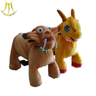 China Hansel stuffed animals with wheels electric ride on car funfair rides for sale for sale