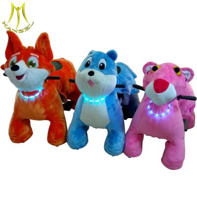 China Hansel motorized animals toy rides and battery operated plush animal sale with plush animal riding for mall for sale