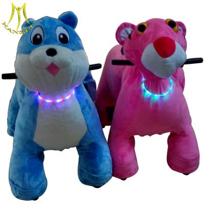 China Hansel kiddie electric rides on animal and coin kids 4 wheel animal bikes with walking stuffed animals for mall for sale