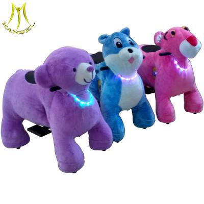 China Hansel animals bike motorized child ride and plush motorized animals in shopping mall with animal electronic plush ride for sale