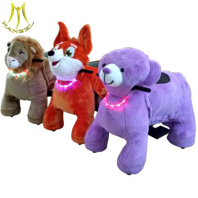 China Hansel stuffed animal on wheels for mall and animal toy electric ride with stuffed animal on wheels for sale